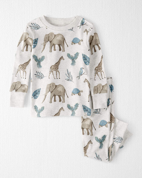Baby Safari Print Organic Cotton 2-Piece Pajamas - Little Planet | Carter's